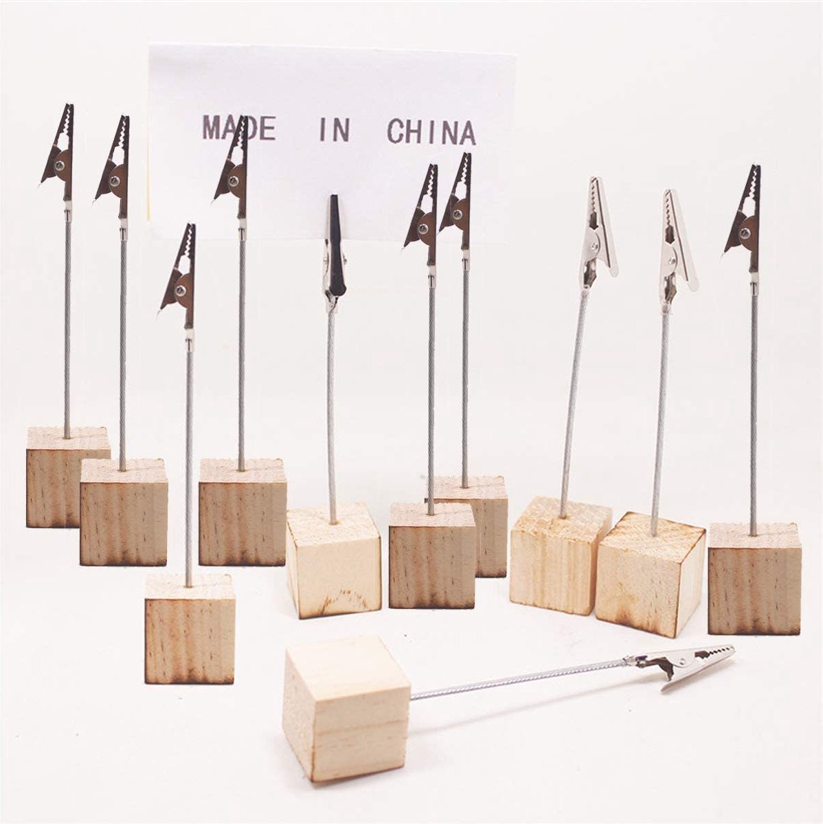 Fotohouder, clip, hout, 25 stuks, kaarthouder, bruiloft ...