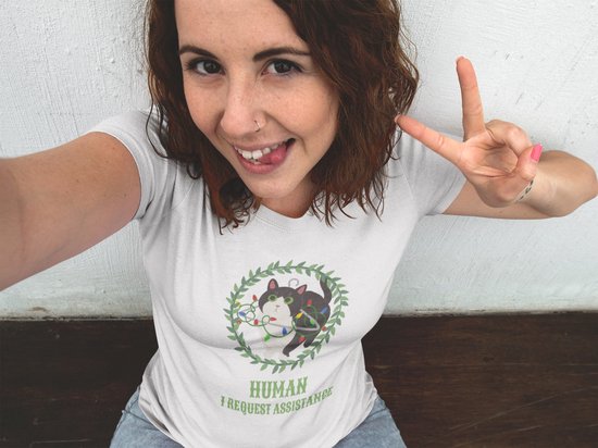 Shirt - Human i request assistance - Wurban Wear | Grappig shirt | Kat ...
