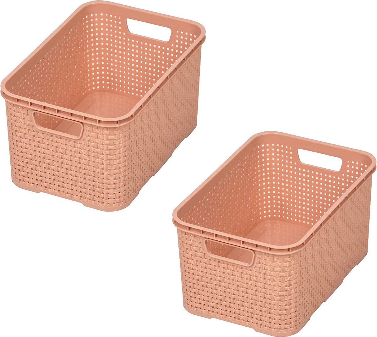 Home essential Mand in rotan design, set van 2, inhoud L 19 l, BPA ...