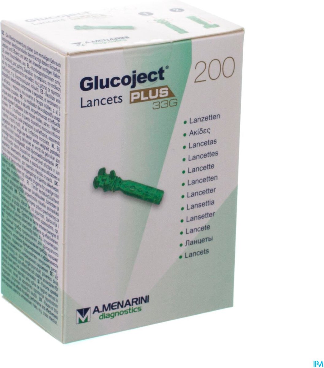 Glucoject Lancets Plus 33g 200 44123 | bol.com