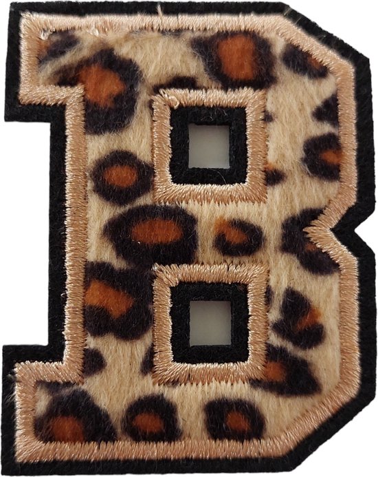 Strijk Embleem Alfabet Patch - Letter B - Panterprint - 6cm hoog ...