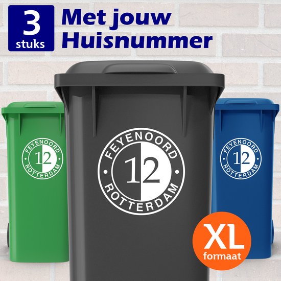 Feyenoord Container Stickers XL - Extra Groot A4 Formaat - Voordeelset ...
