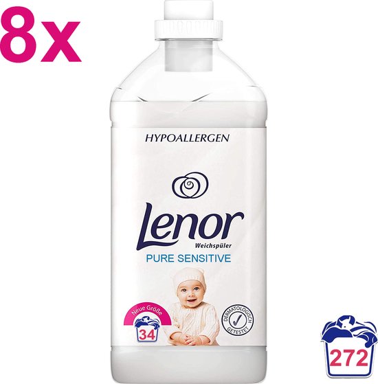 Lenor - Pure Sensitive - Hypoallergeen - Wasverzachter - 8x 1.2L - 272 ...