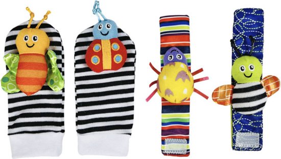 Baby Rammelaar Sokken - Rammelaar Sokjes En Rammelaar Armbanden - 4 ...