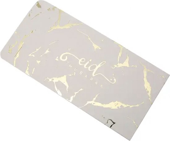 WD -10 stuks EID MUBARAK - geld envelop - marmer - goud - wit - eid al ...