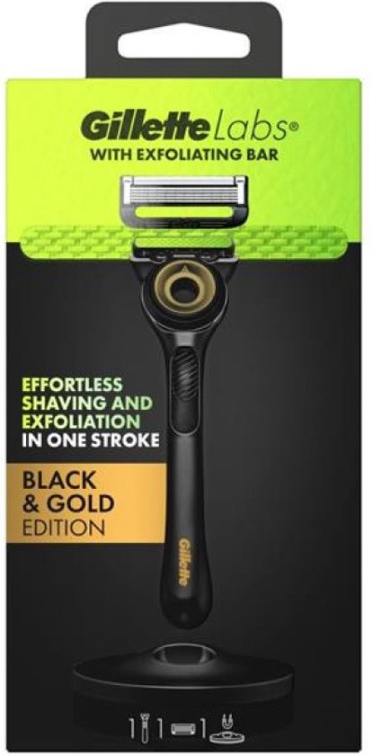 Gillette Labs with Exfoliating Bar Razor - Black/Gold Edition | bol.com