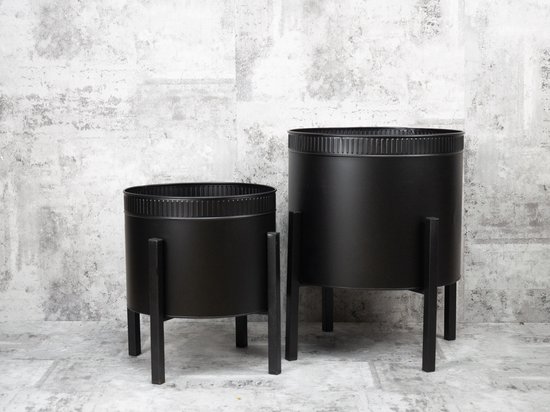 Plantenpot met houder - hoogte 30cm - Ø 25 cm | bol.com