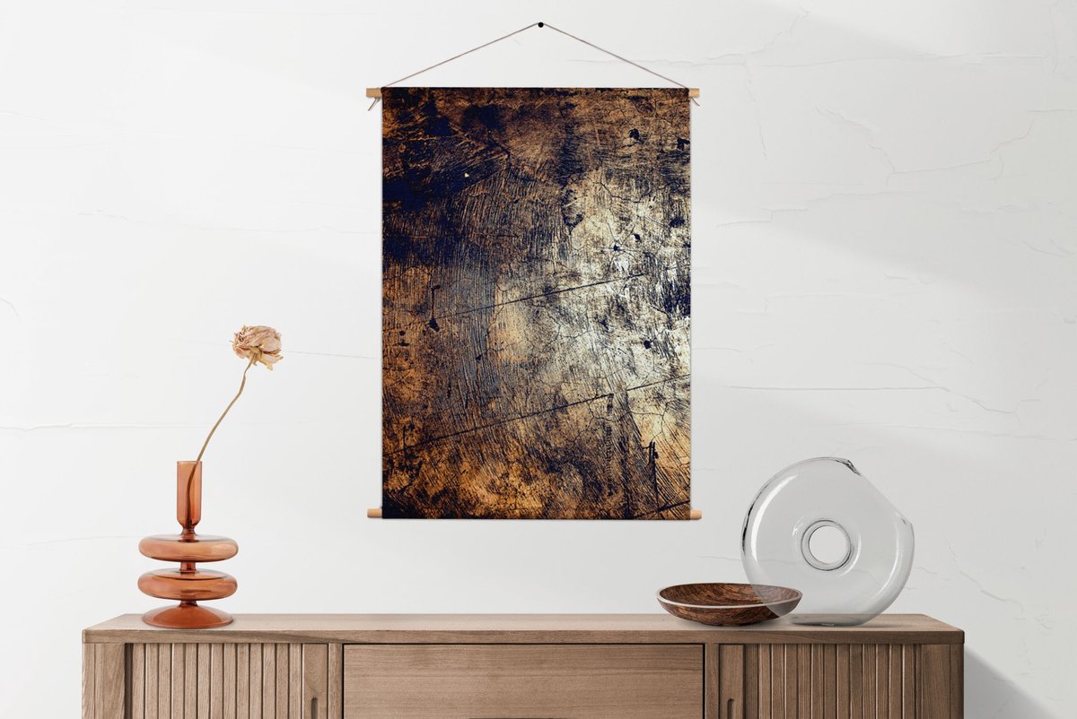 Textielposter Boomstam - Boomschors - Hout Patroon M (55 X 40 CM) - Wandkleed -... | bol.com