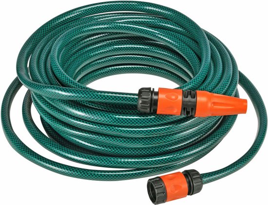 Tuinslang - groen - 20 meter - UV-bestendig - waterslang met aansluit ...