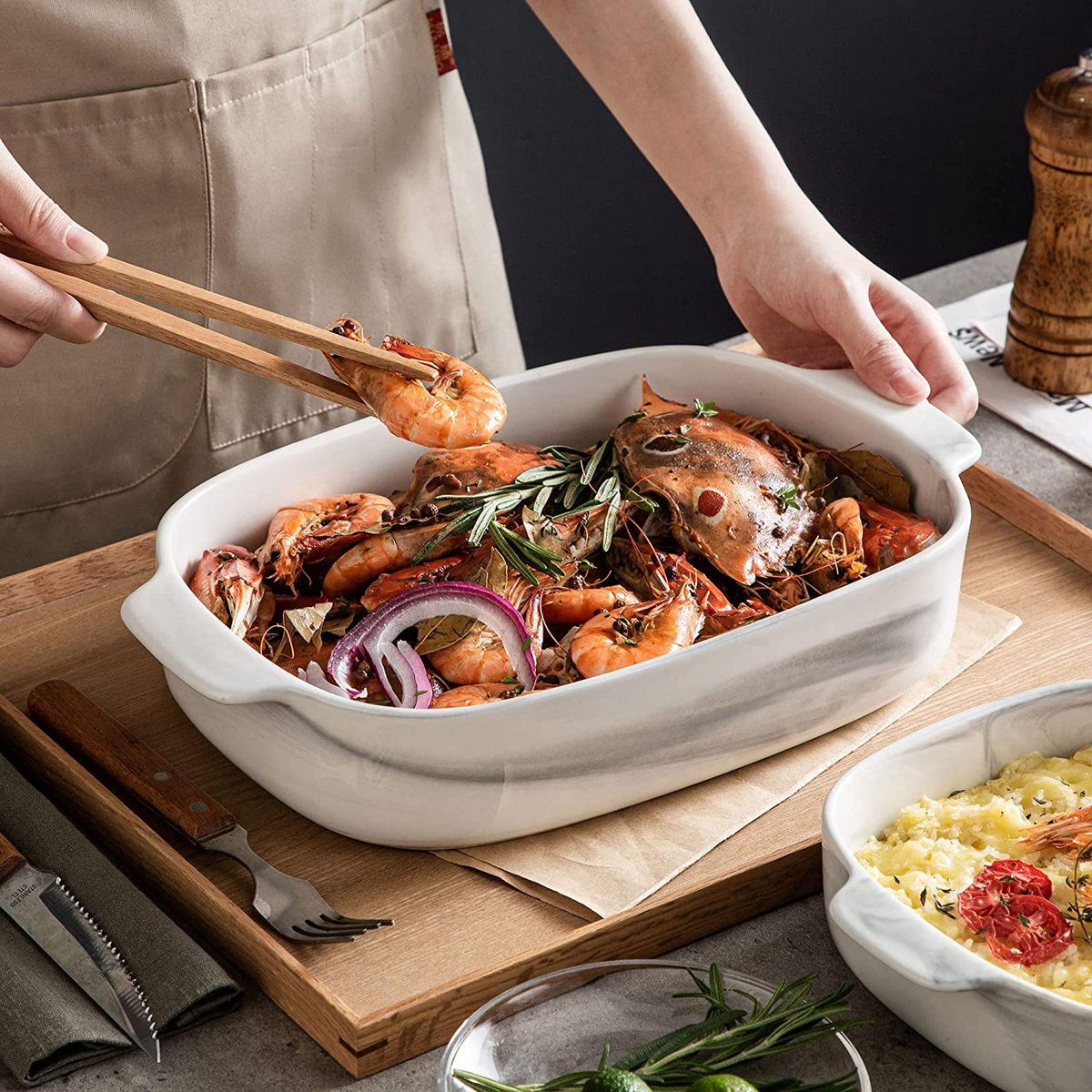 Ensemble de plats à four / cocotte - plats à four, Convient au four et ...