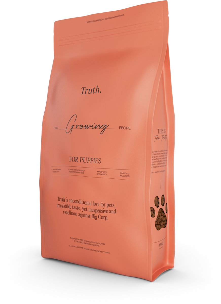 TRUTH - Hondenvoeding - Ons GROEIENDE recept voor PUPPIES 10kg ...
