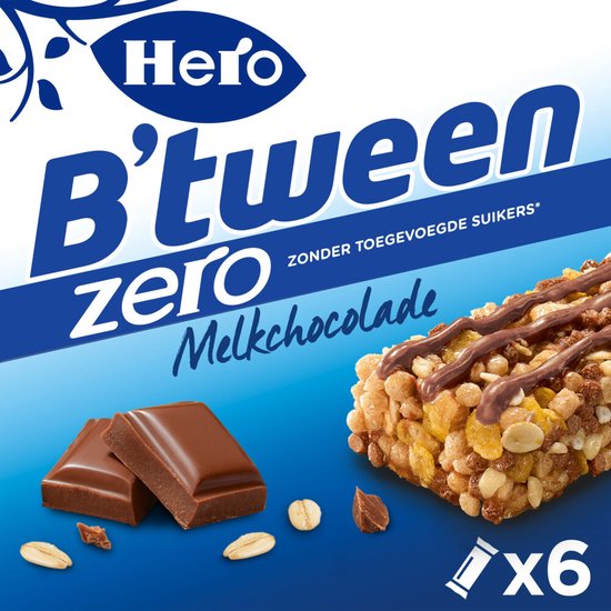 10x Hero B'tween Mueslireep Zero Melkchocolade 6x20gr | bol