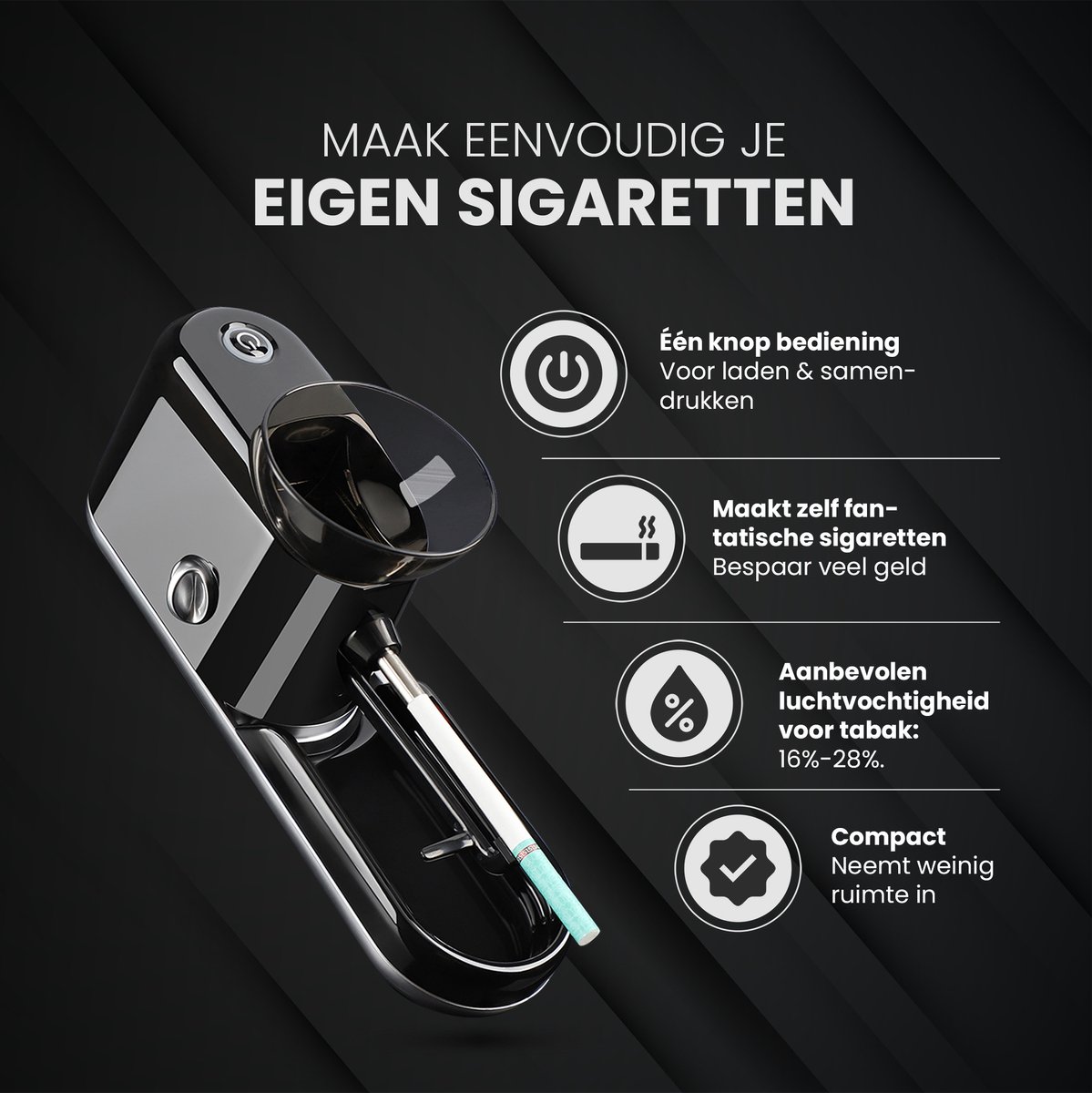 Machine à cigarettes électrique Zwart - Tubeuses à cigarettes - Machine ...