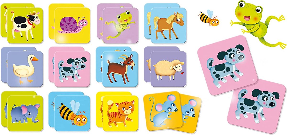 Baby Memory- Boordspel Memory- Dieren Memory spel- 1-4 jaar- poes ...