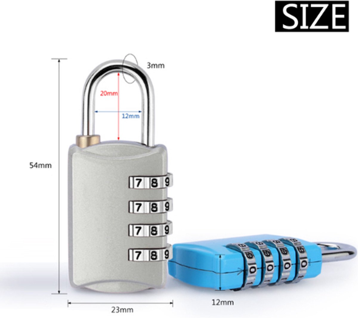 UNRL® Hangslot met cijferslot - 4-cijfer slot - Reisslot - Gymlocker ...