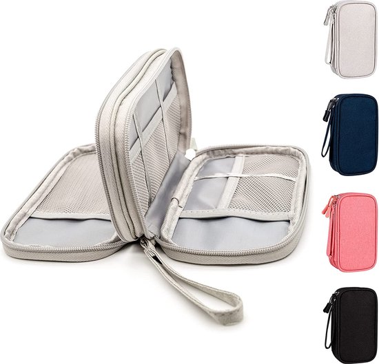 Kabel Organizer Tas Waterdichte, Kleine Kabel Tas Dubbellaags SD kaart ...