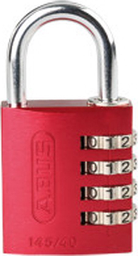 ABUS Cadenas antivol à combinaison 4 Chiffres – rouge 145/40 red | bol