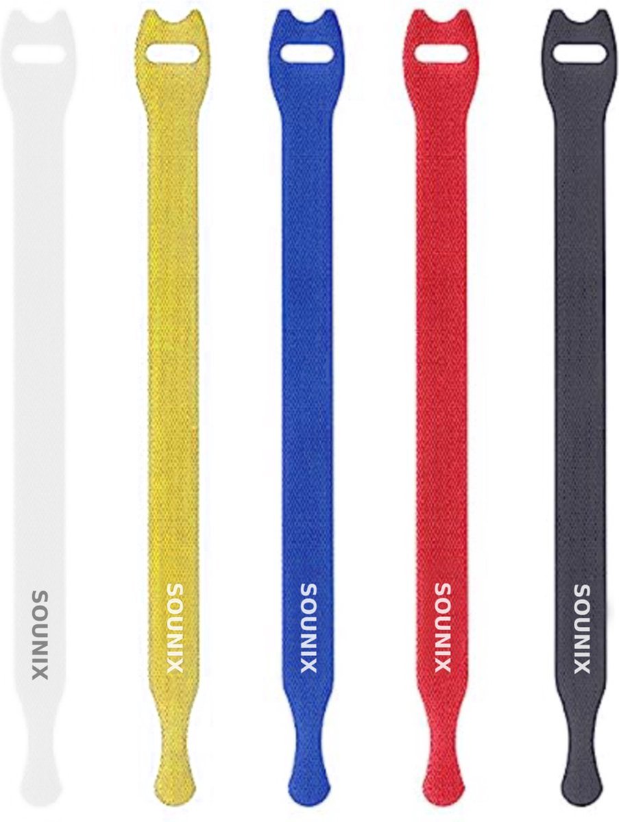 Sounix Kabel Organiser Klittenband Kabelbinders 50 Stuks Velcro Sounix Kabel Organiser Klittenband Kabelbinders 50 Stuks Velcro