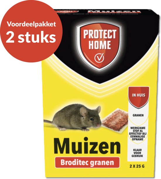 Protect Home Broditec - Rattengif Korrels & Muizengraan - 2x 50 gram | bol