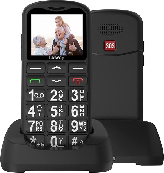 Mobiele telefoon voor senioren met grote toetsen - Dual SIM Senior ...