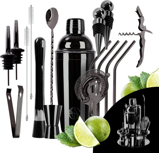 Cocktailset, 18-delige cocktailset van Roestvrij Staal ...