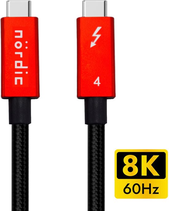 NÖRDIC TB4-252 Thunderbolt 4 USB-C - 40 Gbps - 100 W opladen - 8K video ...