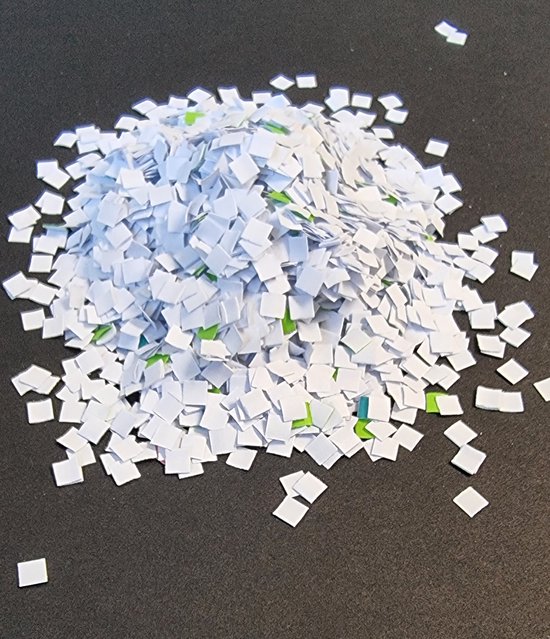 Zero waste confetti papier wit met groen 400 gr [Carnaval] | bol