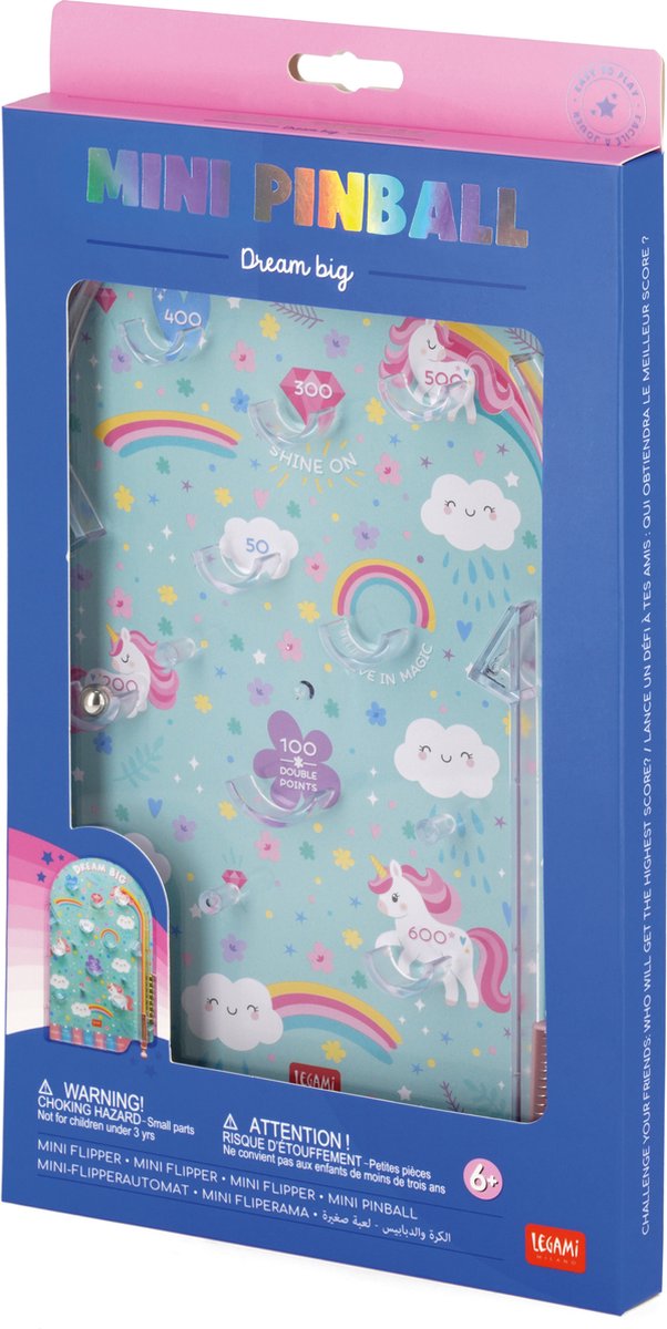 LEGAMI PINBALL SPEL - A4 FORMAAT - WERKT ZONDER BATTERIJEN - UNICORN ...