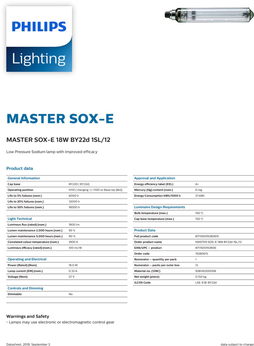 Philips SOX 35W BY22d (MASTER) | bol