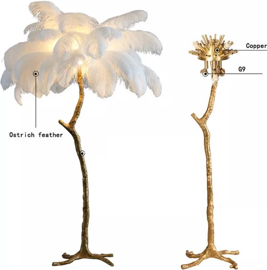 Realistische 1,7 Meter Lange LED Palmboom Vloerlamp Designlamp - Uniek ...