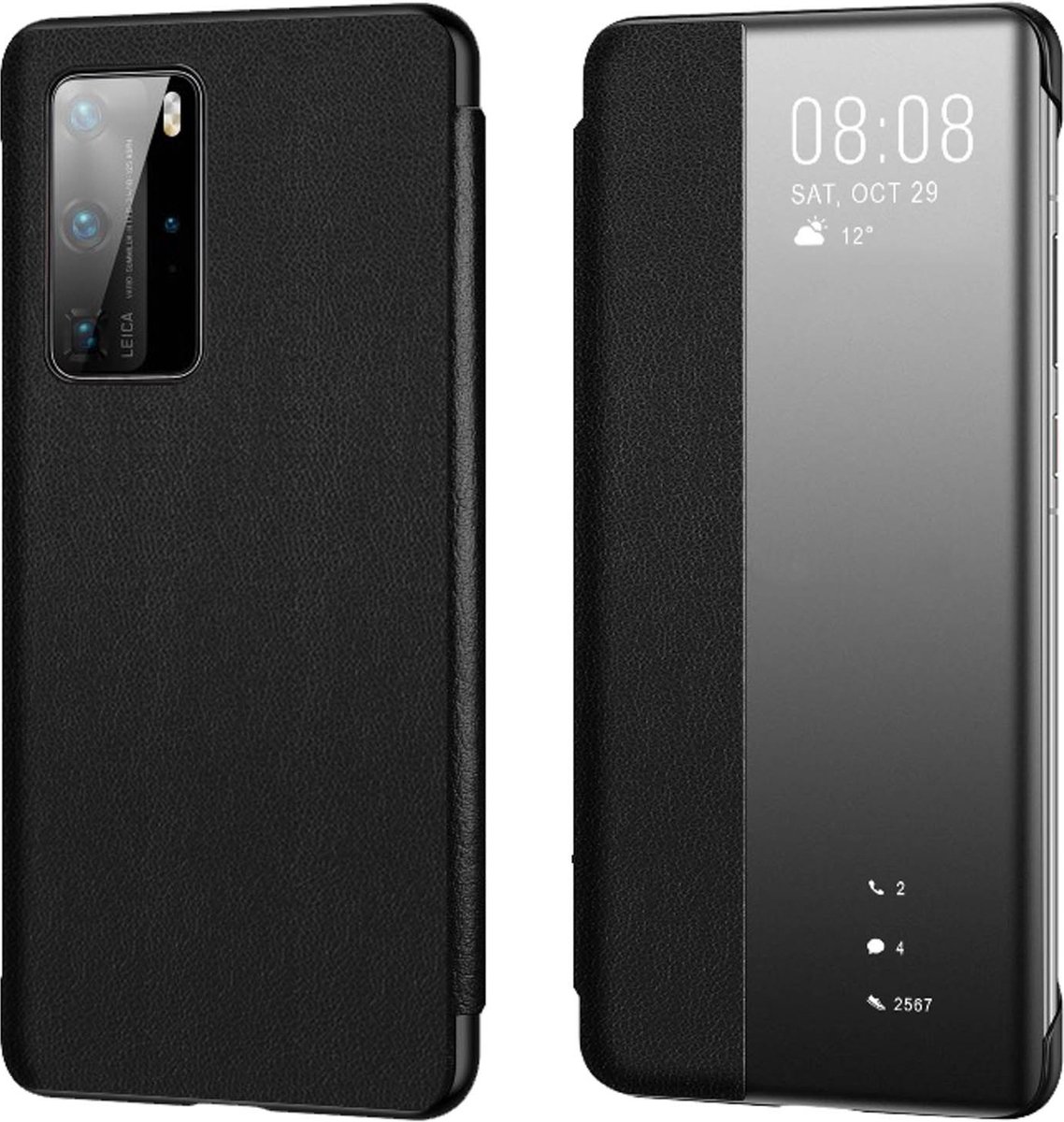 Huawei Smart View Flip Cover voor de Huawei P40 Pro - zwart | bol.com