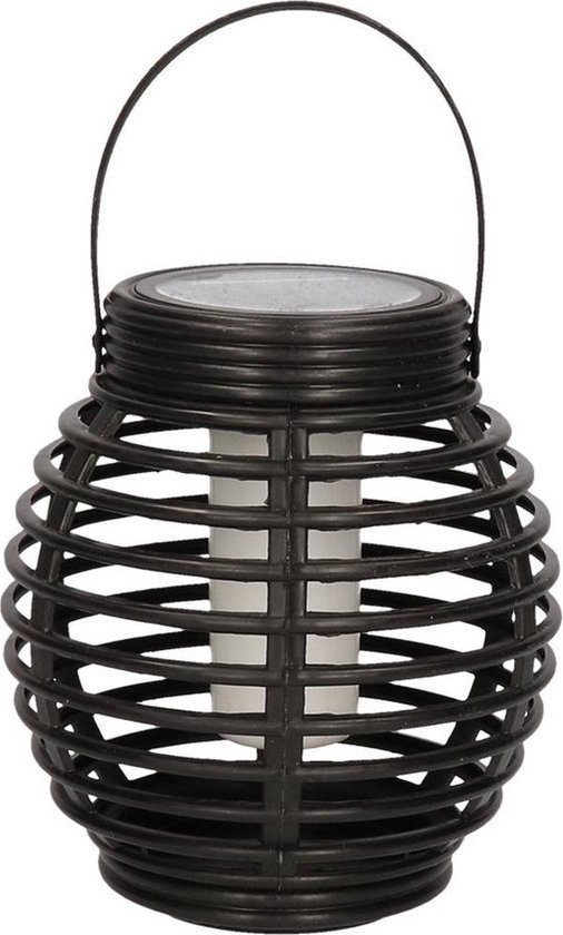 Solar Lantaarn Zwart - Vlam Effect - 15x15 CM | bol.com