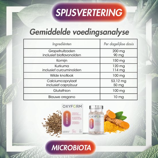 Oxyform I Voedingssupplement I Verbetert de spijsvertering I Oxypure I ...