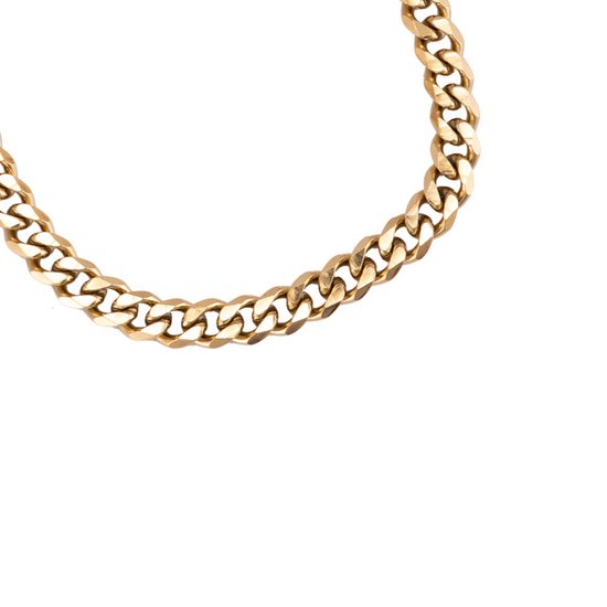 Dottilove - 50 cm Buitengewone Ketting Roestvrij Staal - 14K Goud Verguld - Damessieraden | bol.com