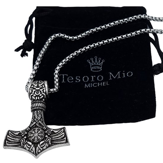 Tesoro Mio Michel - Viking Ketting - Thor’s Hamer Mjolnir Met Helm Of ...