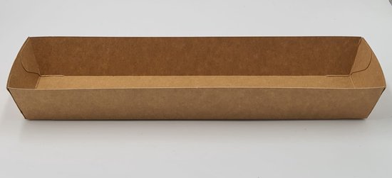 50x kartonnen snackbakje A8 - 260x58x35 - sandwich - snack - bakje ...