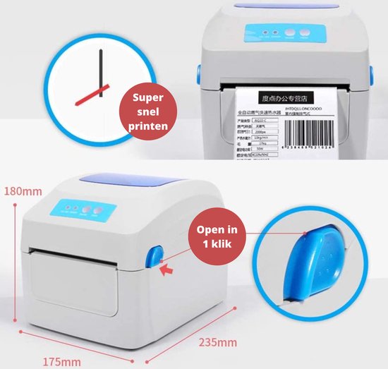 Thermische labelprinter - Barcodeprinter - Verzend labels - Universele ...
