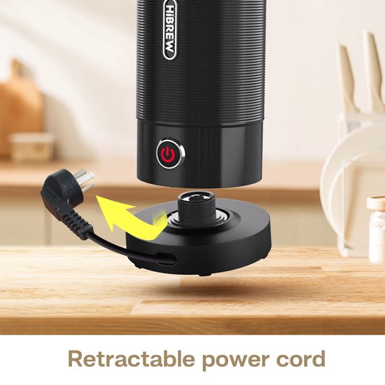 HiBrew - Melkopschuimer - Wit - Melkopschuimer Electrisch ...