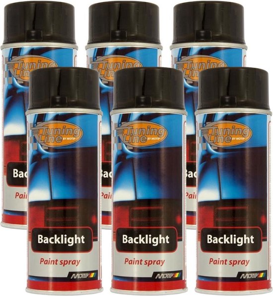 Voordeelverpakking: MoTip Backlight Transparant Spray Spuitbus Zwart ...