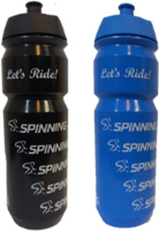 Spinning® Bidon Let's Ride Royal Blauw + Zwart | bol.com