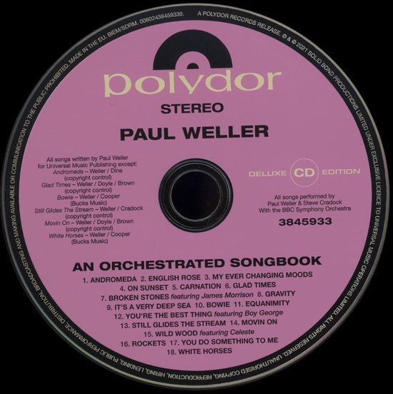 Paul Weller Orchestrated Songbook - Deluxe Edition live-album - 2021 | bol