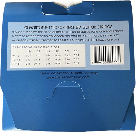 Cleartone Electric Medium 11-48 9411 - Elektrische gitaarsnaren | bol.com