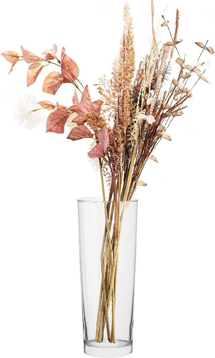 Bloemenvaas, 23,8 cm, glazen vaas, conisch vaas, grote decoratieve vaas ...