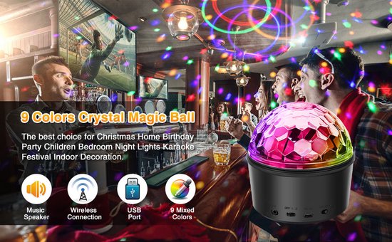 Semco - Led Discolamp - Bluetooth - Muziek gestuurd - Kinderen ...