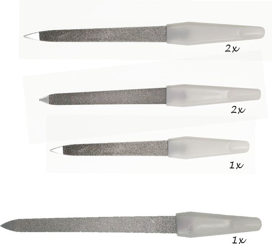 Set: diamant vijlen- 6 stuks- 1x 20cm, 2x 17cm, 2x 15cm en 1x 12 cm | bol