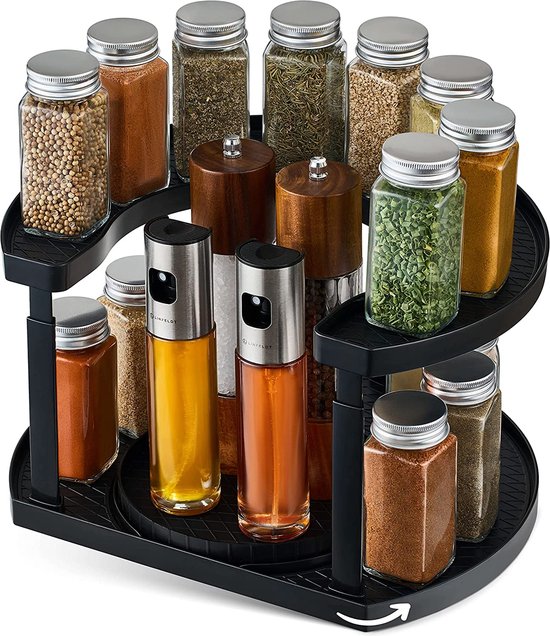 Het originele draaibare kruidenrek staand - TOP 360° draaibare organizer |... | bol