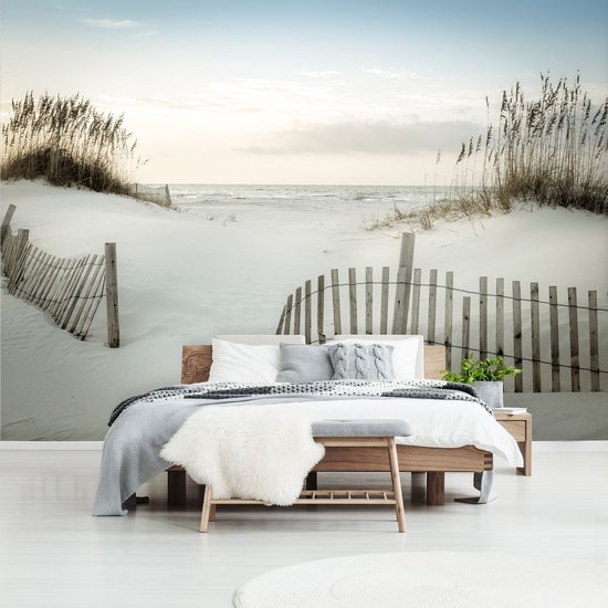 Fotobehang - Vlies Behang - Duinen, Zee en Strand - 254 x 184 cm | bol.com
