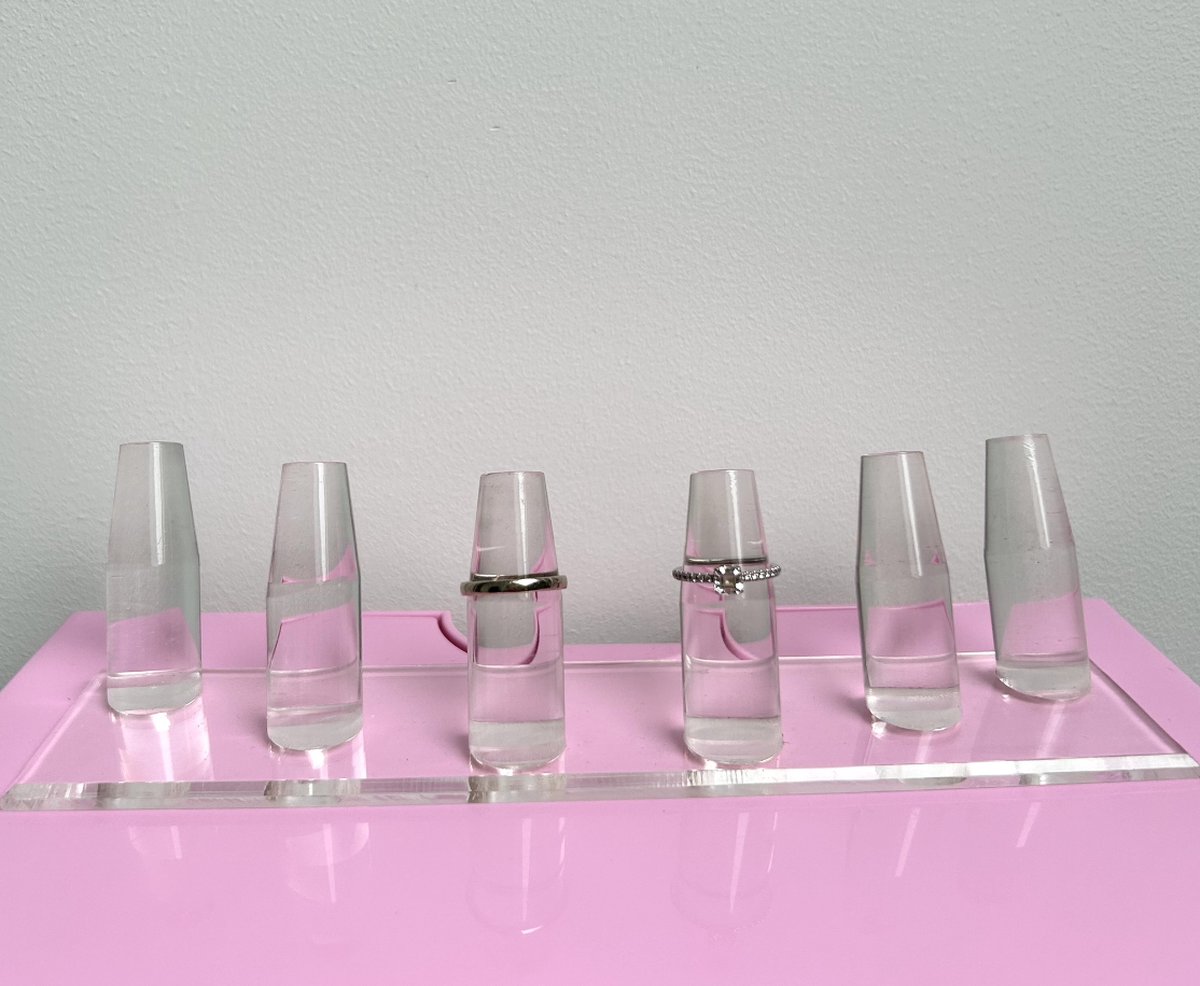 Acryl Ring houder - sieraden Stand Set - Stabiel - vinger Ring opslag ...