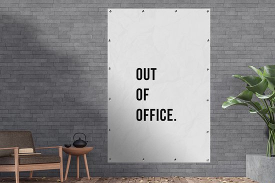 Muurdecoratie Quotes - Out of office - Wit - 120x180 cm - Tuinposter ...