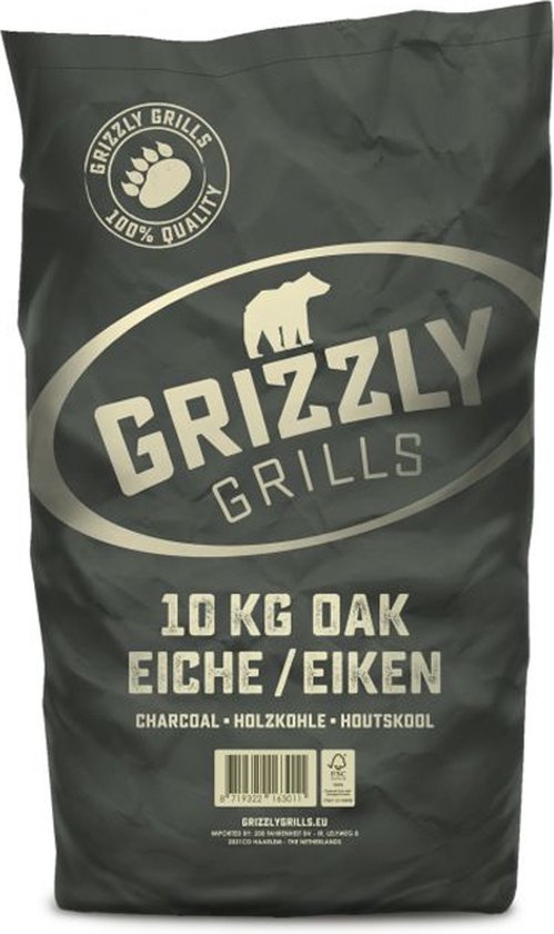 Grizzly Grills Eiken Houtskool 10 kg | bol